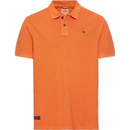 Camel Active Poloshirt, Logo-Stickerei, für Herren, orange, XXL