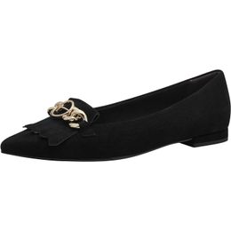 Tamaris Ballerinas, Blockabsatz, Leder, für Damen, schwarz, 38