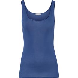 Hanro Cotton Seamless Unterhemd, Baumwolle, nahtlos, für Damen, blau, XS