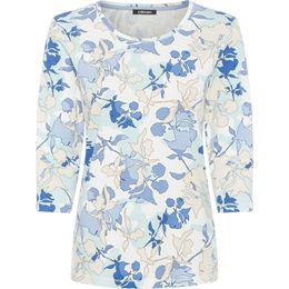 Olsen Shirt, 3/4-Arm, floral, für Damen, blau, 42