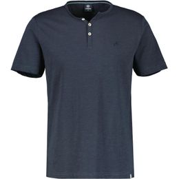 Lerros T-Shirt, Henley, Baumwolle, für Herren, blau, XL