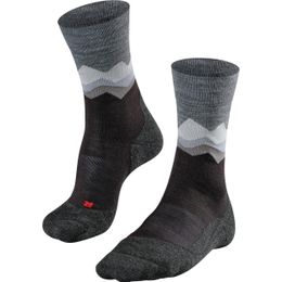 Falke Trekking-Socken "TK2 Crest", Merinowoll-Anteil, für Herren, grau, 46-48
