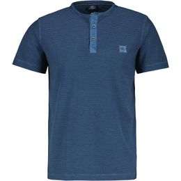 Lerros T-Shirt, Henley-Ausschnitt, Knopfleiste, für Herren,, blau, XXXL