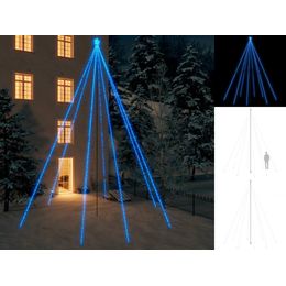 vidaXL Künstlicher Weihnachtsbaum Weihnachtsbaum-Lichterkette Indoor Outdoor 1300 LEDs Blau 8 m