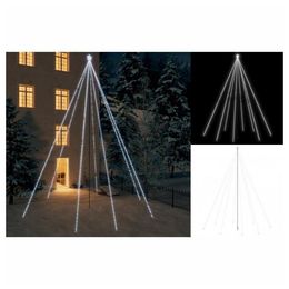 vidaXL Künstlicher Weihnachtsbaum Weihnachtsbaum-Lichterkette Indoor Outdoor 1300 LED Kaltweiß 8m