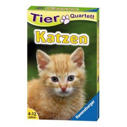 Ravensburger Spiel, 32 Blatt Ravensburger Kinder Kartenspiel Tier Quartette Katzen 20421