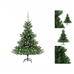 vidaXL Künstlicher Weihnachtsbaum Künstlicher Weihnachtsbaum Nordmann LED Kugeln Grün 240 cm