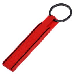 mt-key Schlüsselanhänger Silikon Schlüssel Band Key Tag Schlüssel Anhänger im Wabe Design Rot
