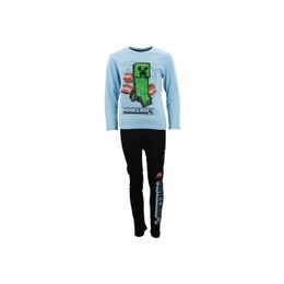 Minecraft Schlafanzug Minecraft Creeper Jungen Kinder Pyjama lang Gr. 116 bis 152