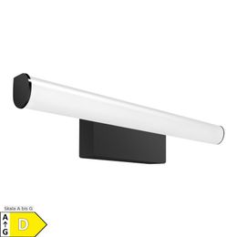 kalb LED Spiegelleuchte 300mm rund Wandlampe 230V Badezimmer Leuchte schwarz warmweiß