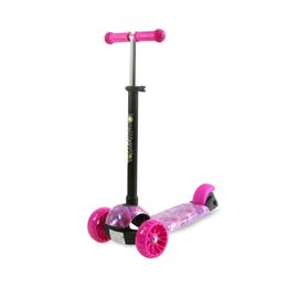 Lorelli Kinderroller Draxter 3 Räder, höhenverstellbar, PU-Leuchträder Fußbremse pink