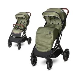 Lorelli Kinderwagen Storm Buggy, Fußabdeckung, PU-Räder, Sonnendach, verstellbar grün