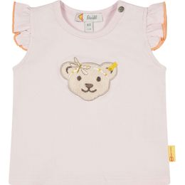 Steiff T-Shirt, Flügelärmel, Bären-Patch, für Babys und Kleinkinder, rosa, 68