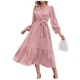 TZTA Trading UG Abendkleid Damen kleid Etui-Kleid Spitze V-Ausschnitt A Linien Freizeitkleider