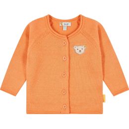 Steiff Strickjacke, Baumwolle, Knopfleiste, für Babys und Kleinkinder, orange, 80