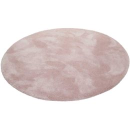 Hochflor-Teppich Relaxx, Esprit, rund, Höhe: 25 mm, Wohnzimmer, sehr große Farbauswahl, weicher dichter Hochflor, rosa