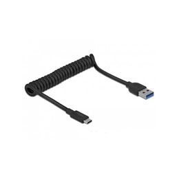 Delock USB 3.1 Gen 2 Coiled Cable Type-A male to Type-C male