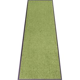 Fußmatte Clean & Walk, my home, rechteckig, Höhe: 7 mm, waschbar, rutschfest, Unifarben, pflegeleicht, strapazierfähig, grün