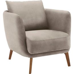 Schöner Wohnen Kollektion SCHÖNER WOHNEN-Kollektion Sessel Pearl - 5 Jahre Hersteller-Garantie, auch in Bouclé, Maße (B/H/T): 86/68/86 cm, Füße Massivholz, gelb