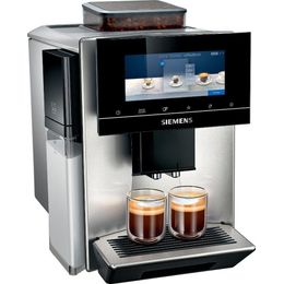 Siemens Kaffeevollautomat TQ903DZ3, auto. Reinigung und Entkalkung, App-Steuerung, intuitives Touchdisplay, silberfarben