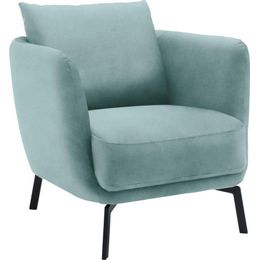 Schöner Wohnen Kollektion SCHÖNER WOHNEN-Kollektion Sessel Pearl - 5 Jahre Hersteller-Garantie, Maße (B/H/T): 86/68/86 cm, auch in Bouclé, Füße Metall, blau