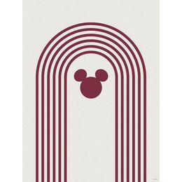 Komar Wandbild Minimal Mickey, (1 St), Kinderzimmer, Schlafzimmer, Wohnzimmer, rot