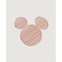 Komar Wandbild Striped Mouse, (1 St), Kinderzimmer, Schlafzimmer, Wohnzimmer, rosa