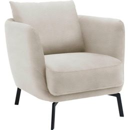 Schöner Wohnen Kollektion SCHÖNER WOHNEN-Kollektion Sessel Pearl - 5 Jahre Hersteller-Garantie, Maße (B/H/T): 86/68/86 cm, auch in Bouclé, Füße Metall, weiß