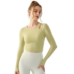 FIDDY Yoga & Relax Shirt Gerippte Yoga-Kleidung für Damen mit halbfesten Körbchen