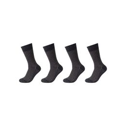 Camano Socken (Packung, 4-Paar) Elegante Optik: feine, zweifarbige Rippstruktur, grau