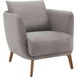 Schöner Wohnen Kollektion SCHÖNER WOHNEN-Kollektion Sessel Pearl - 5 Jahre Hersteller-Garantie, auch in Bouclé, Maße (B/H/T): 86/68/86 cm, Füße Massivholz, silberfarben