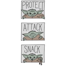 Komar Wandbild Mandalorian The Child Protect Attack Snack, Disney, Star Wars (1 St), Kinderzimmer, Schlafzimmer, Wohnzimmer, bunt