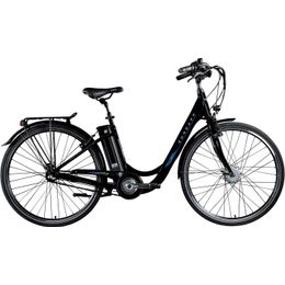 Zündapp Zündapp E-Bike Green 2.7, 3 Gang Shimano Nexus Schaltwerk, Nabenschaltung, Frontmotor, 374 Wh Akku, Alltag, schwarz