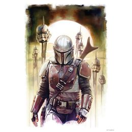 Komar Wandbild Mandalorian Impaler, Disney, Star Wars (1 St), Kinderzimmer, Schlafzimmer, Wohnzimmer, bunt