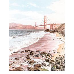 Komar Wandbild Golden Gate, (1 St), Kinderzimmer, Schlafzimmer, Wohnzimmer, bunt