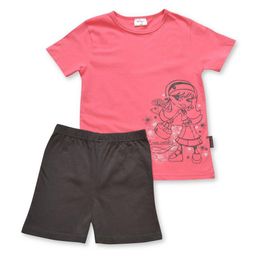 Moonline Shorty Kinder Schlafanzug Shortys Kurzarm Pyjama Nachthemden (1 tlg) Baumwolle