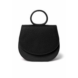 Gretchen Schultertasche Ebony Mini Loop Bag, aus italienischem Kalbsleder, schwarz