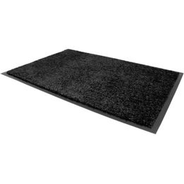 Fußmatte VERONA, PRIMAflor-Ideen in Textil, rechteckig, Höhe: 9 mm, Schmutzfangmatte, In- und Outdoor geeignet, waschbar, schwarz