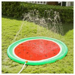 HomeMiYN Spielmatte 170CM Sprinkler Wasser-Spielmatte Garten Wasserspielzeug Baby Pool Pad