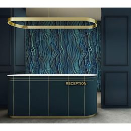 marburg Fototapete Oda, glatt, matt, moderne Vliestapete für Wohnzimmer Schlafzimmer Küche, blau