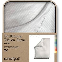 Bettbezug Woven Satin Fade mit feinen Streifen, Schlafgut (1 St), mit Farbverlauf, Mix & Match: passender Kissenbezug erhältlich, weiß