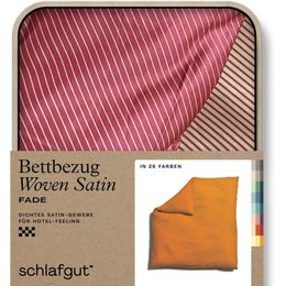 Bettbezug Woven Satin Fade mit feinen Streifen, Schlafgut (1 St), mit Farbverlauf, Mix & Match: passender Kissenbezug erhältlich, gelb