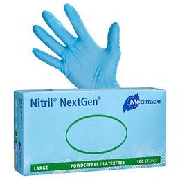 Meditrade® unisex Einmalhandschuhe Nitril® NextGen® blau Größe L 100 St.