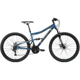Bikestar Mountainbike, 21 Gang Shimano RD-TY300 Schaltwerk, Kettenschaltung, blau