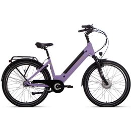 SAXONETTE E-Bike Comfort Plus, 7 Gang Shimano, Nabenschaltung, Frontmotor, 418 Wh Akku, lila