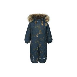 Minymo Schneeoverall Minymo Snow Suit Total Eclipse Baby Schneeanzug Winteroverall mit Bären Print dunkelblau