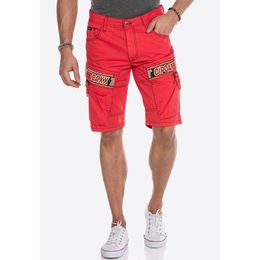 Cipo & Baxx Cipo & Baxx Shorts im Sommer Look, rot