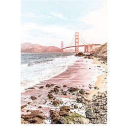 Komar Wandbild Golden Gate, (1 St), Kinderzimmer, Schlafzimmer, Wohnzimmer, bunt