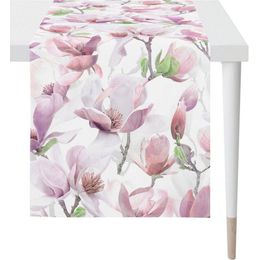 Apelt Tischläufer 6510 SPRINGTIME, Frühjahrsdeko, Frühling (1-tlg), Digitaldruck, grün|rosa|weiß