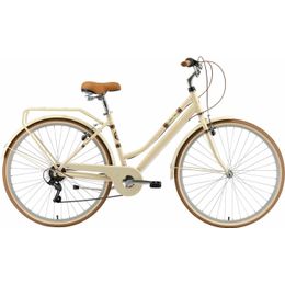 Bikestar Cityrad, 7 Gang Shimano RD-TY21 Schaltwerk, Kettenschaltung, beige